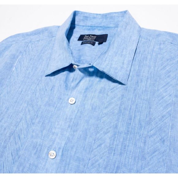 Nat Nast | Shirts | Nat Nast Linen Shirt Mens 2xl American Fit Buttonup ...